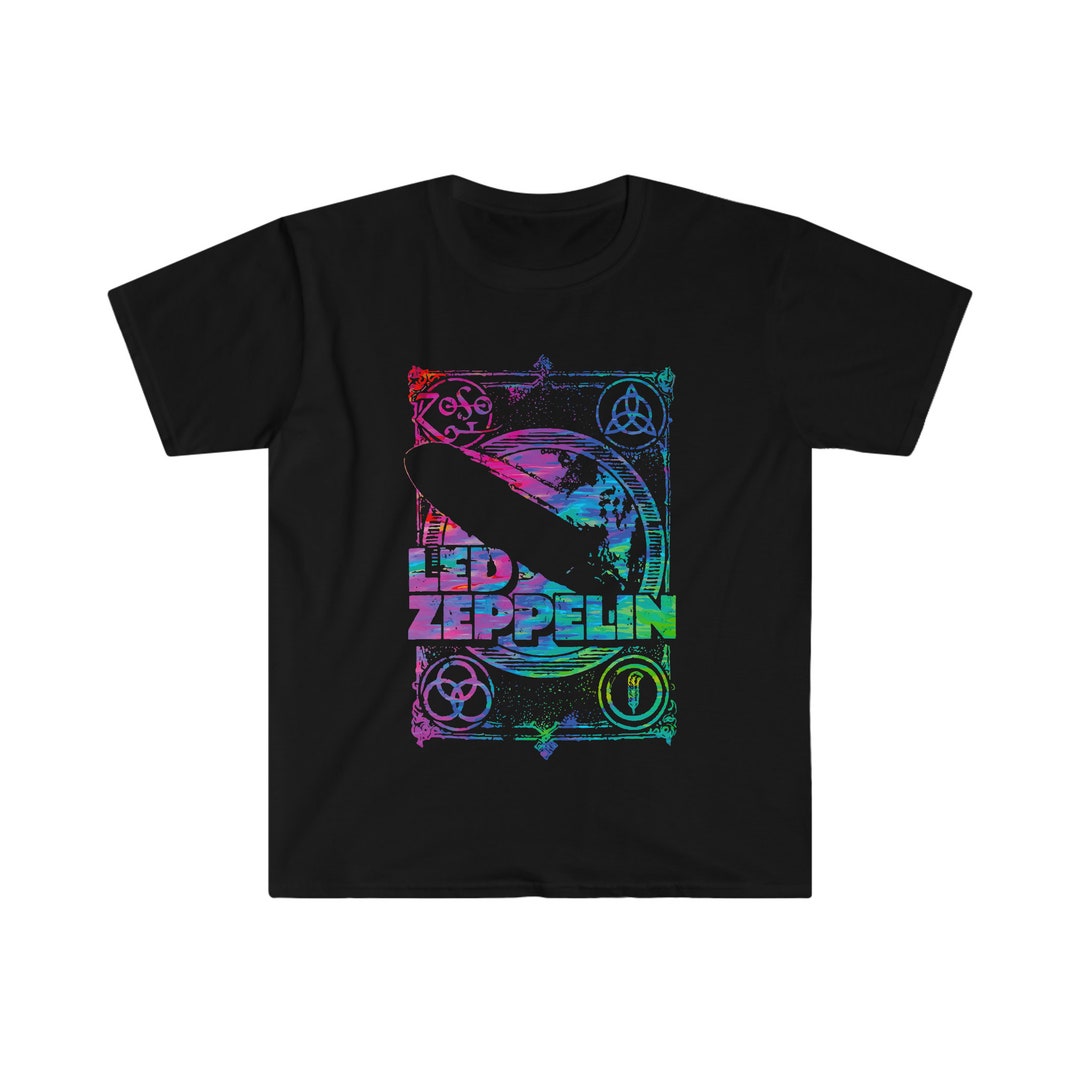 Led Zeppelin Neon Rock Band Tee Unisex Softstyle T-shirt - Etsy