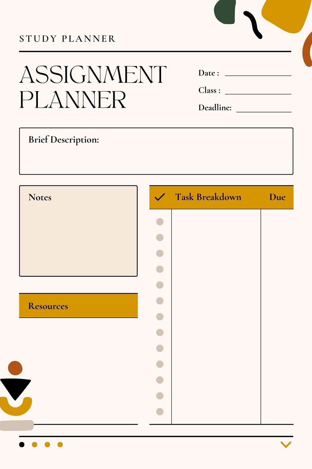 Study Planner Year 12 High School - Etsy UK