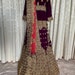 Velvet Lehenga: Royal Purple Indian Bridal Dress, Gold Embroidery - Etsy