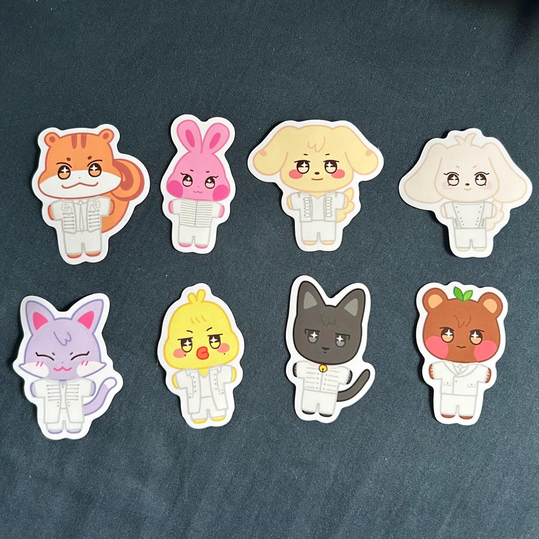 Aniteez Stickers Set of 8 - Etsy