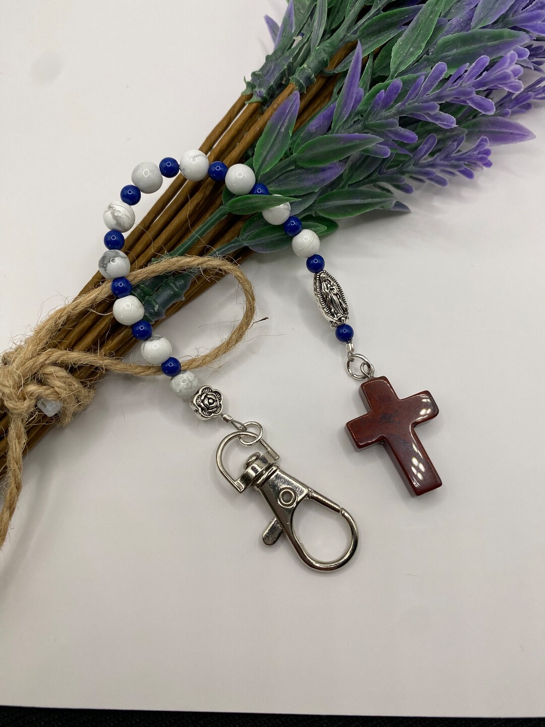 Manini (small) One Decade Our Lady of Guadalupe Rosary Keychain ...