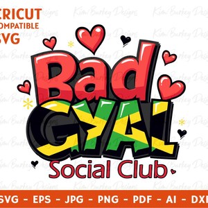 Bad Gyal Social Club SVG | Caribbean Graffiti Design | Cricut Ready ...