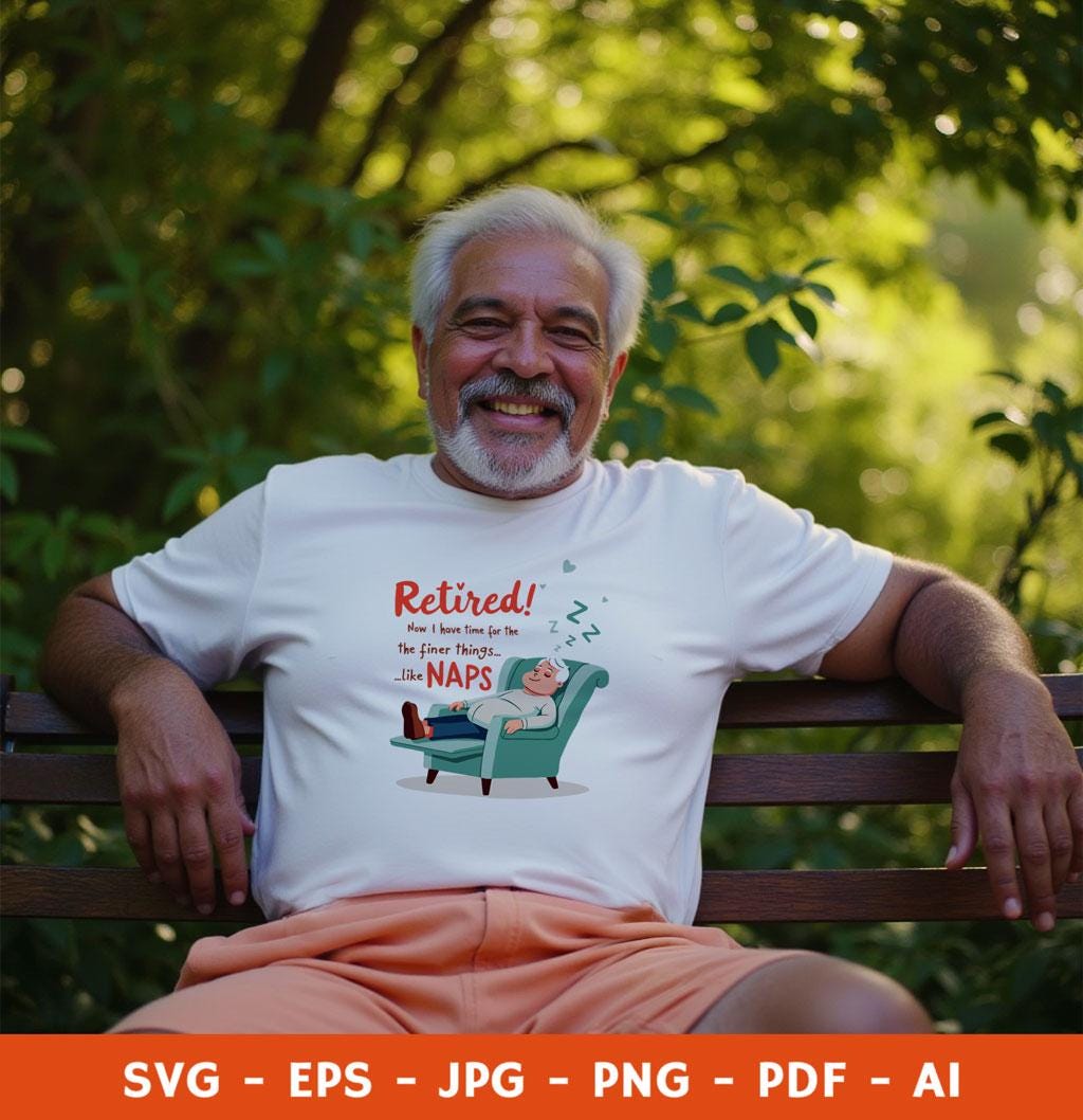 Retired SVG & PNG Cut Files - Perfect for Retirement Crafts | Digital ...