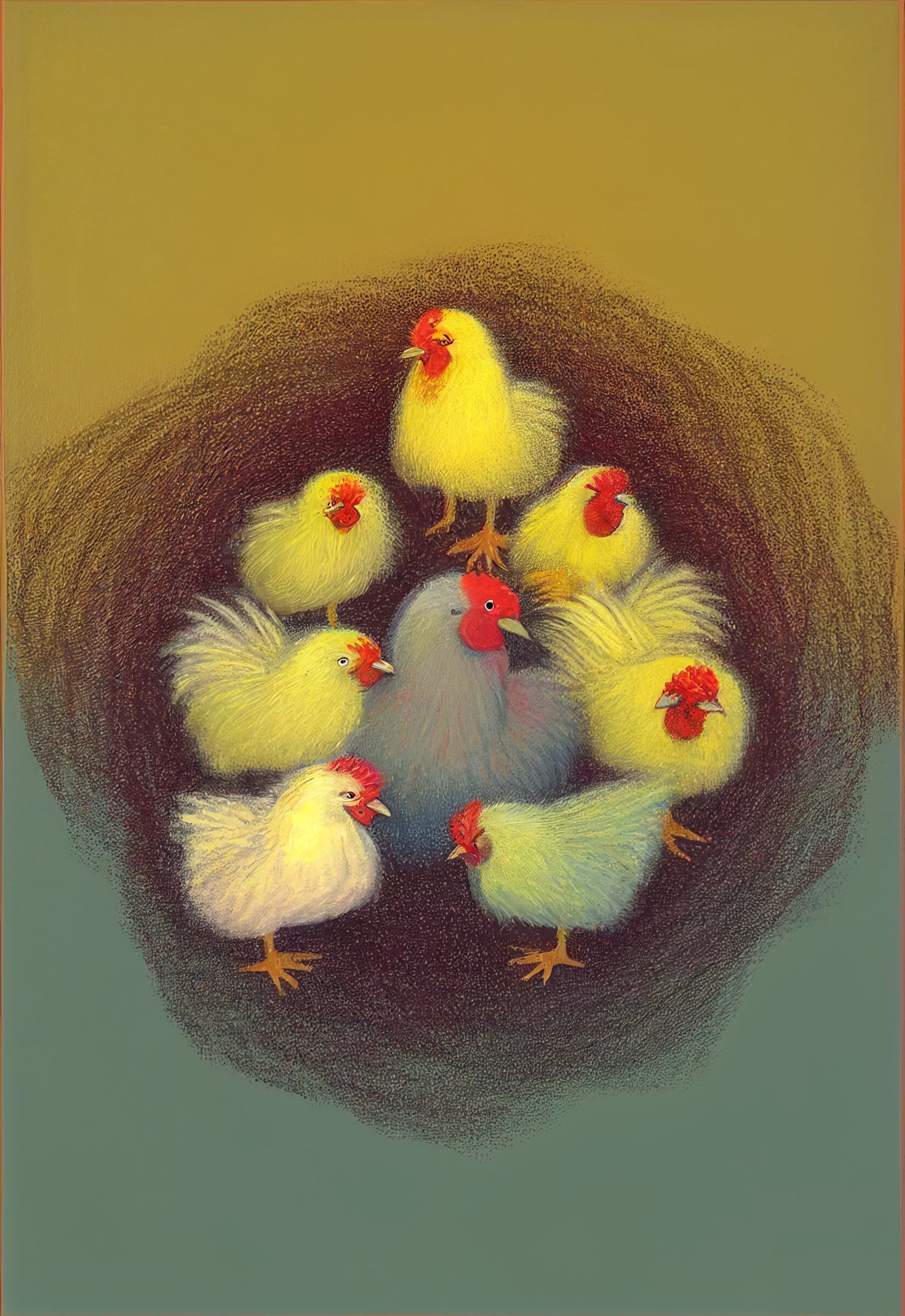 Baby Chickens, Chicks, Farm, Polygon Art, Farm Animals, Wall Art, Wall ...