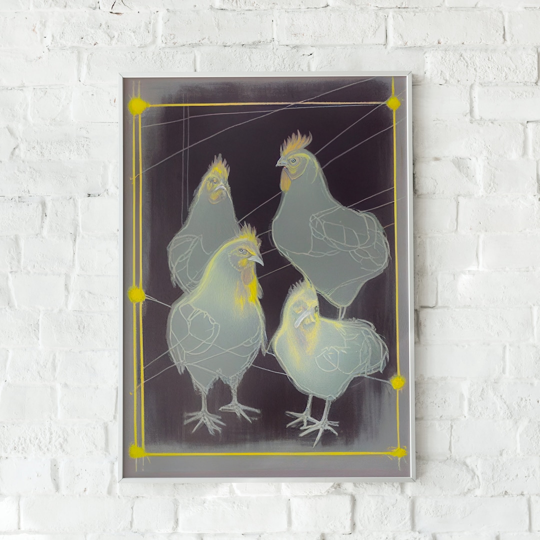 Chickens, Chicks, Roosters, Farm, Polygon Art, Farm Animals, Wall Art ...