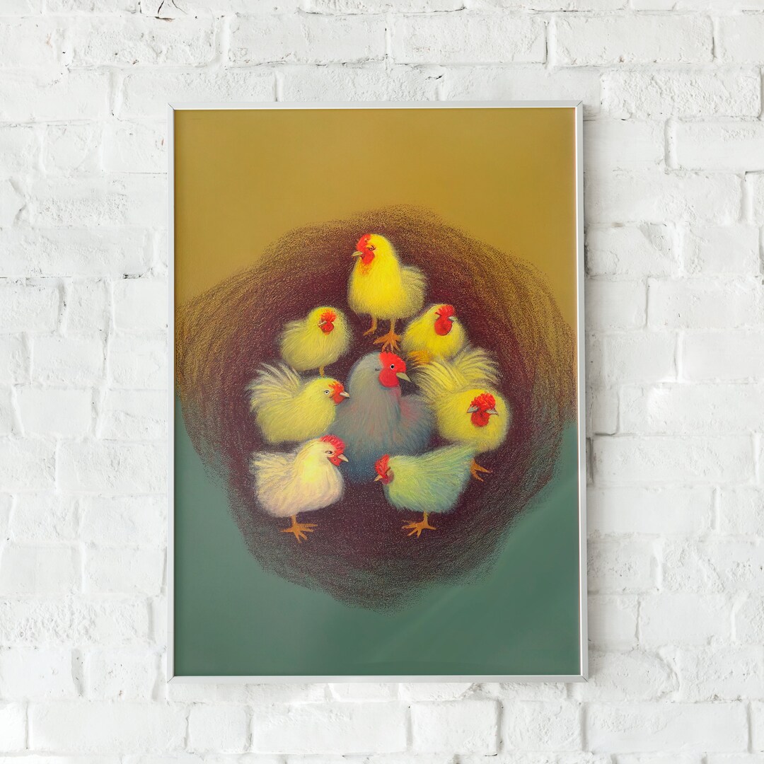 Baby Chickens, Chicks, Farm, Polygon Art, Farm Animals, Wall Art, Wall ...