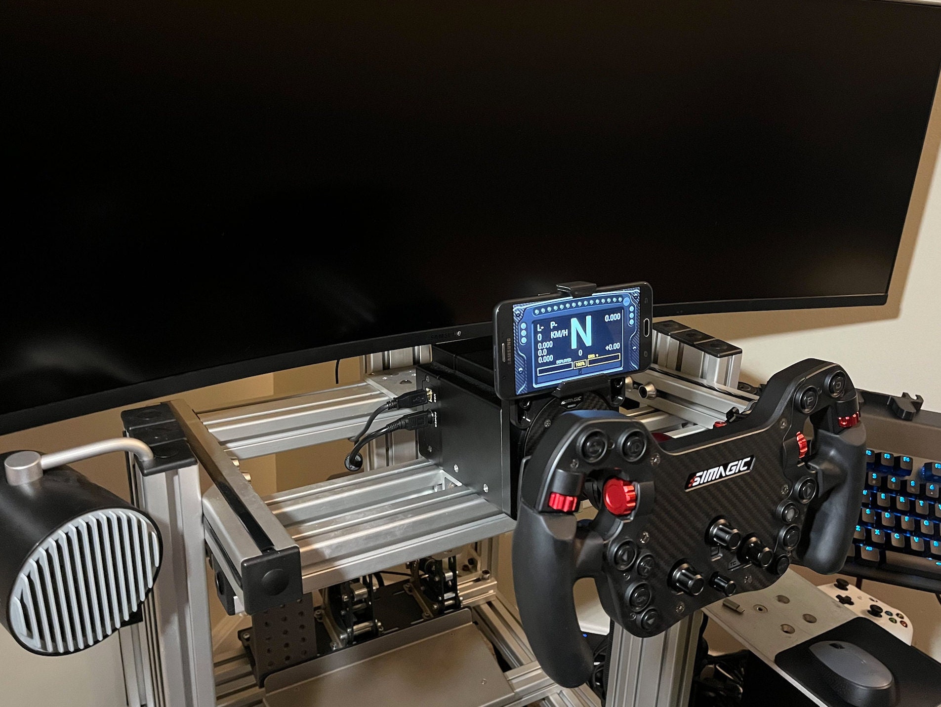 Simagic Alpha / Alpha Mini Wheel Base Dashboard Phone Mount for Sim Racing Rig - Etsy