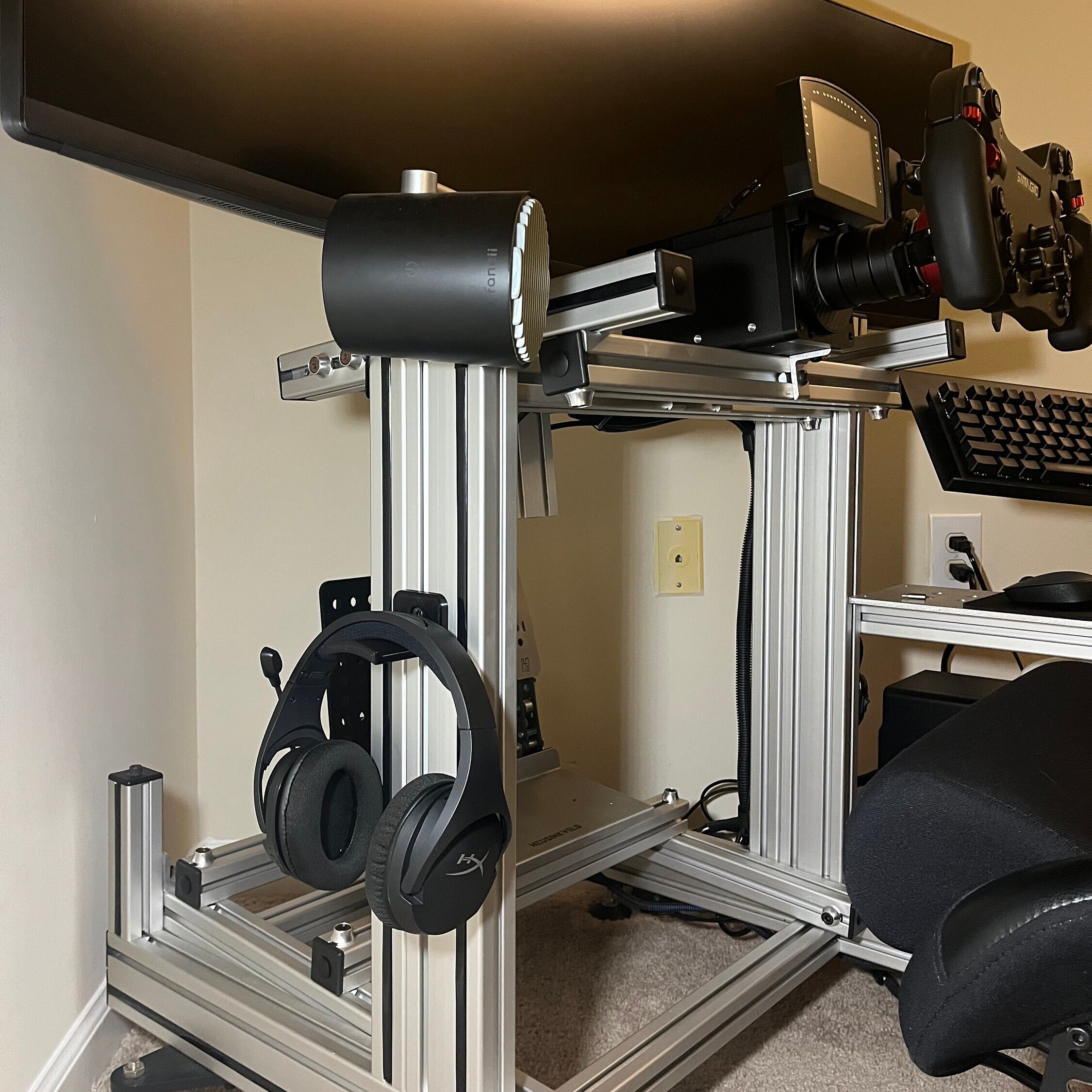 Headphone Hanger Mount for Sim Racing Aluminum Extrusion 8020 Rig - Etsy