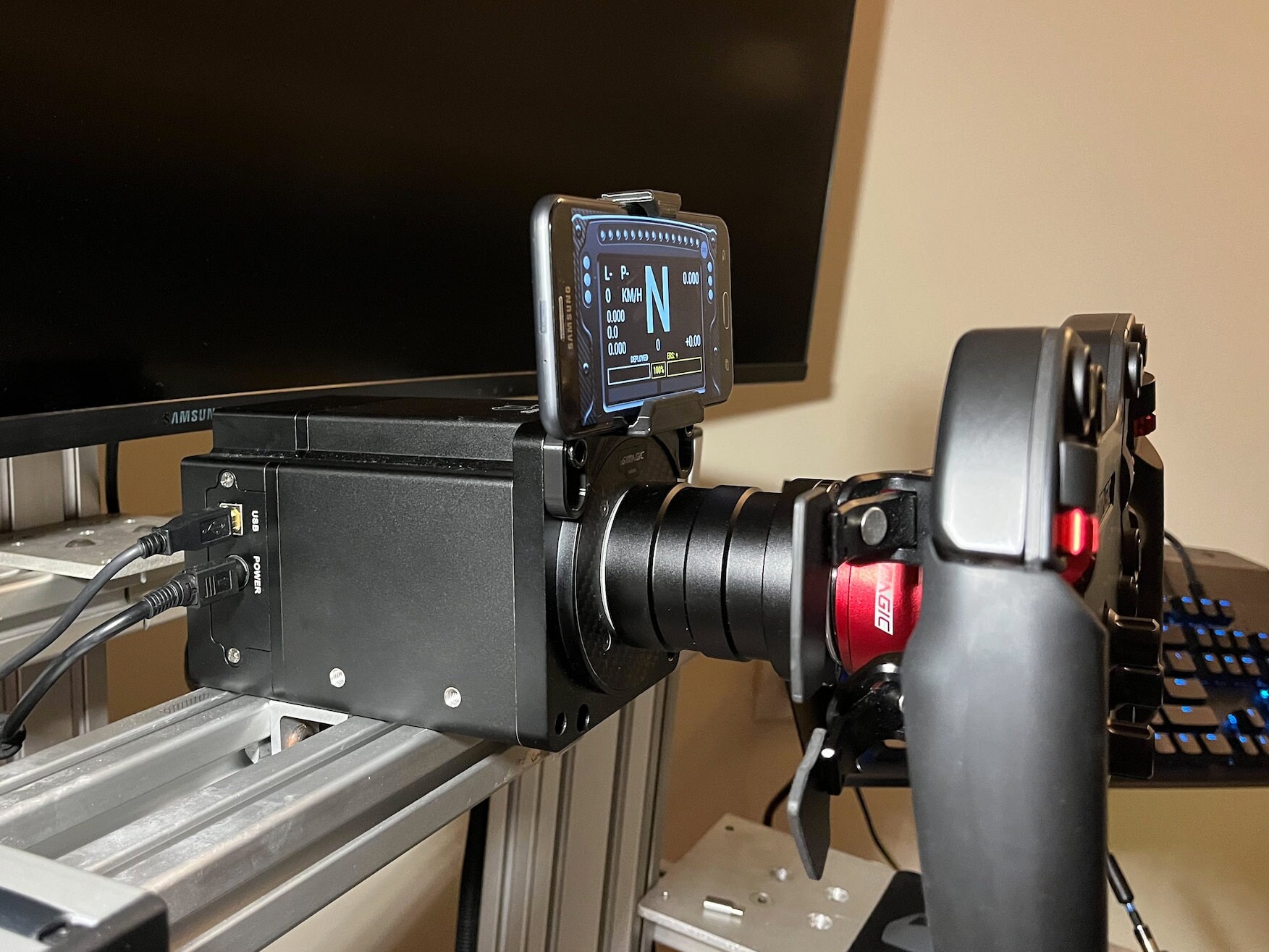 Simagic Alpha / Alpha Mini Wheel Base Dashboard Phone Mount for Sim ...