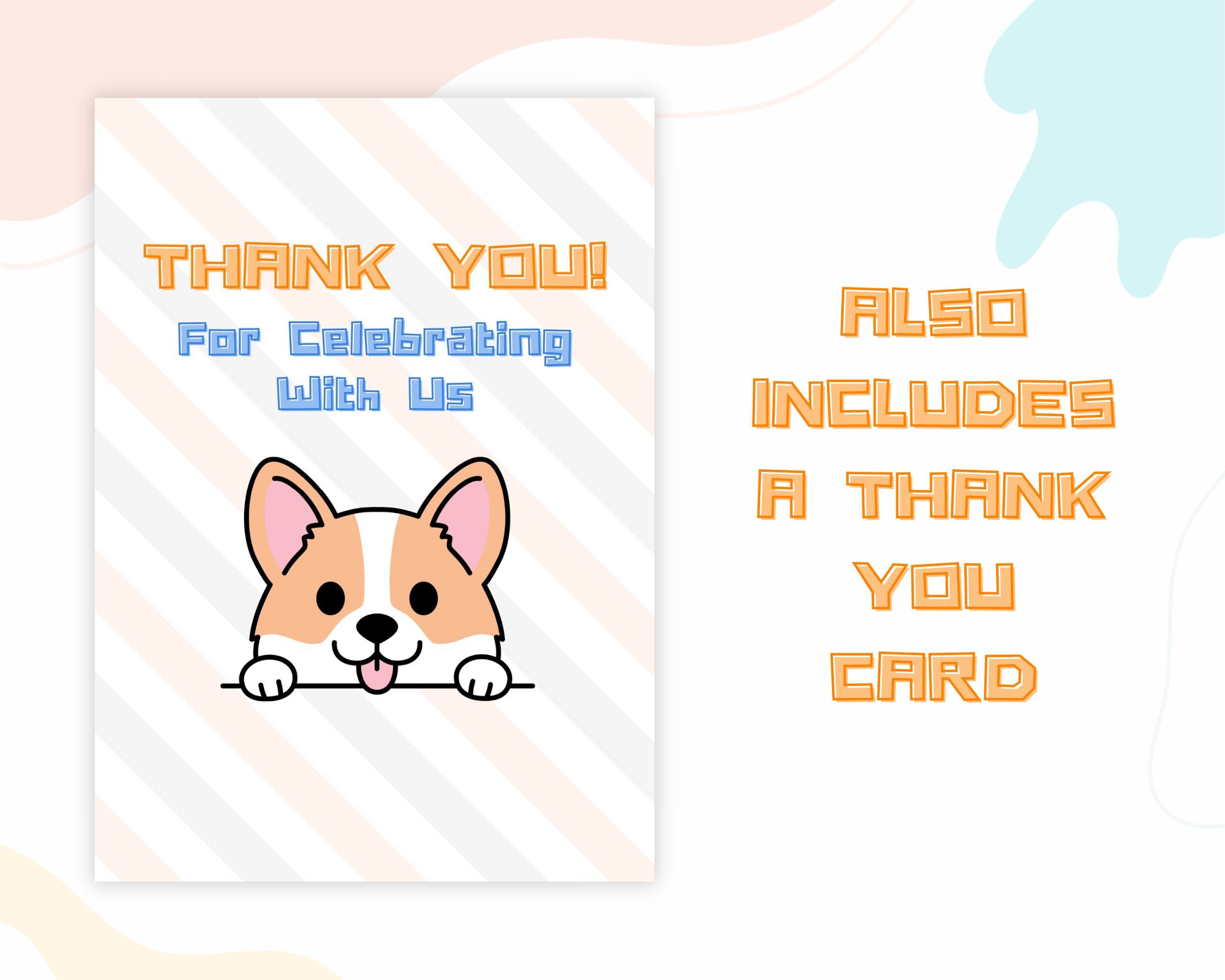 Editable Corgi Invitation Template, Corgi Invitation, Corgi Party ...