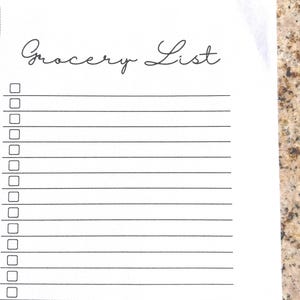 Meal Menu and Grocery List Printable PDF A4, Weekly Meal Planner ...