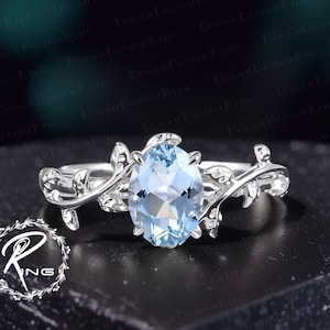 Aquamarine engagement ring etsy store