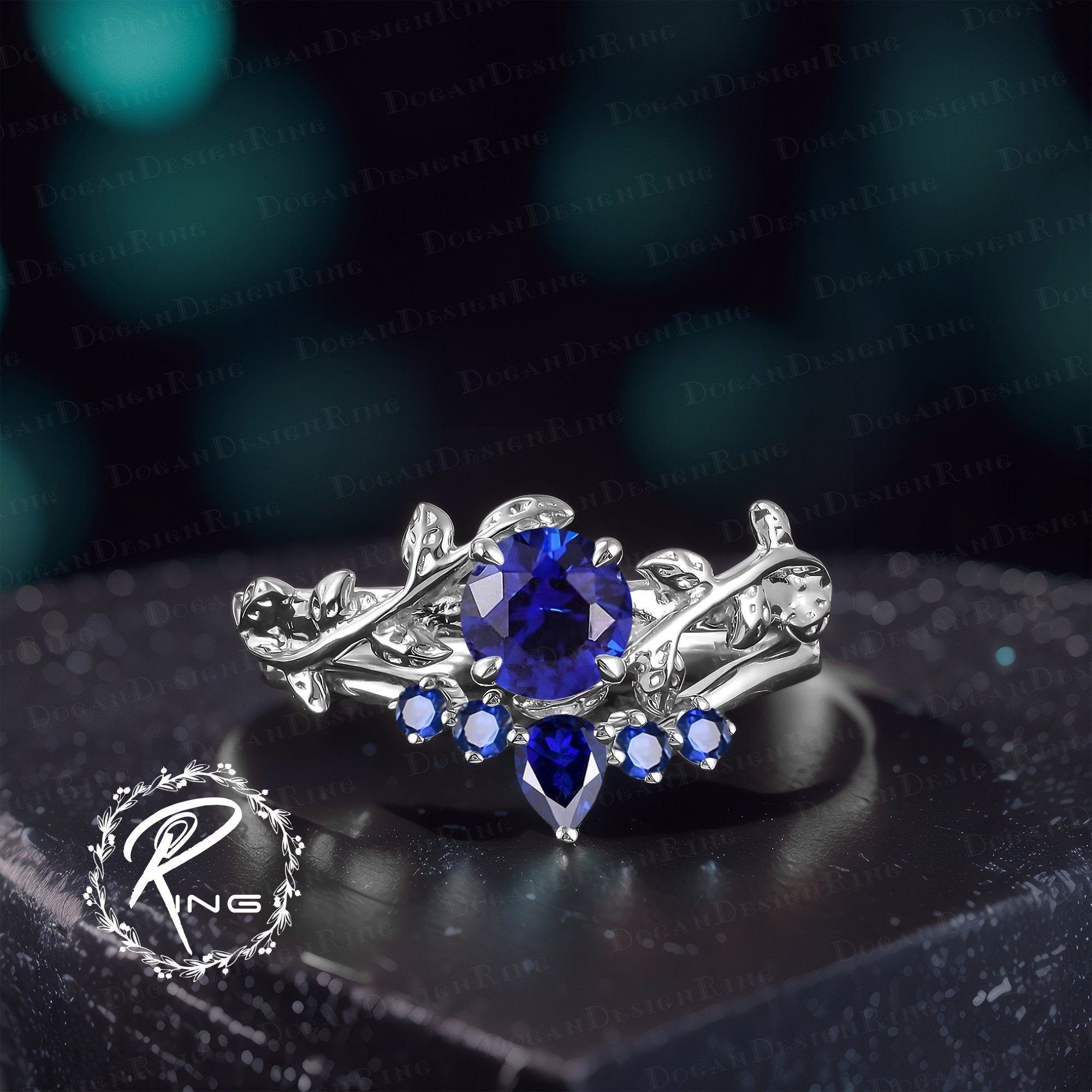 Sapphire ring set store