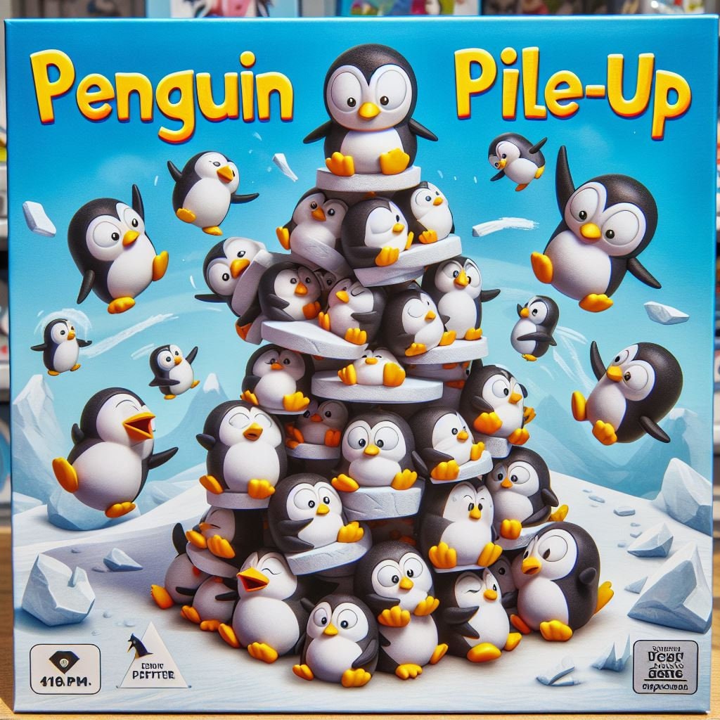 Penguin Pile-up - Etsy