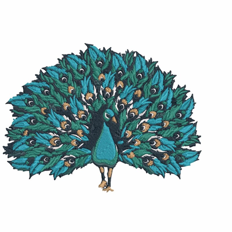Peacock Embroidery - Etsy