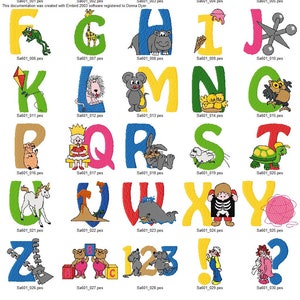 10 DIFFERENT CHARACTER ALPHABET Sets Embroidery Machine Design Pes - Etsy
