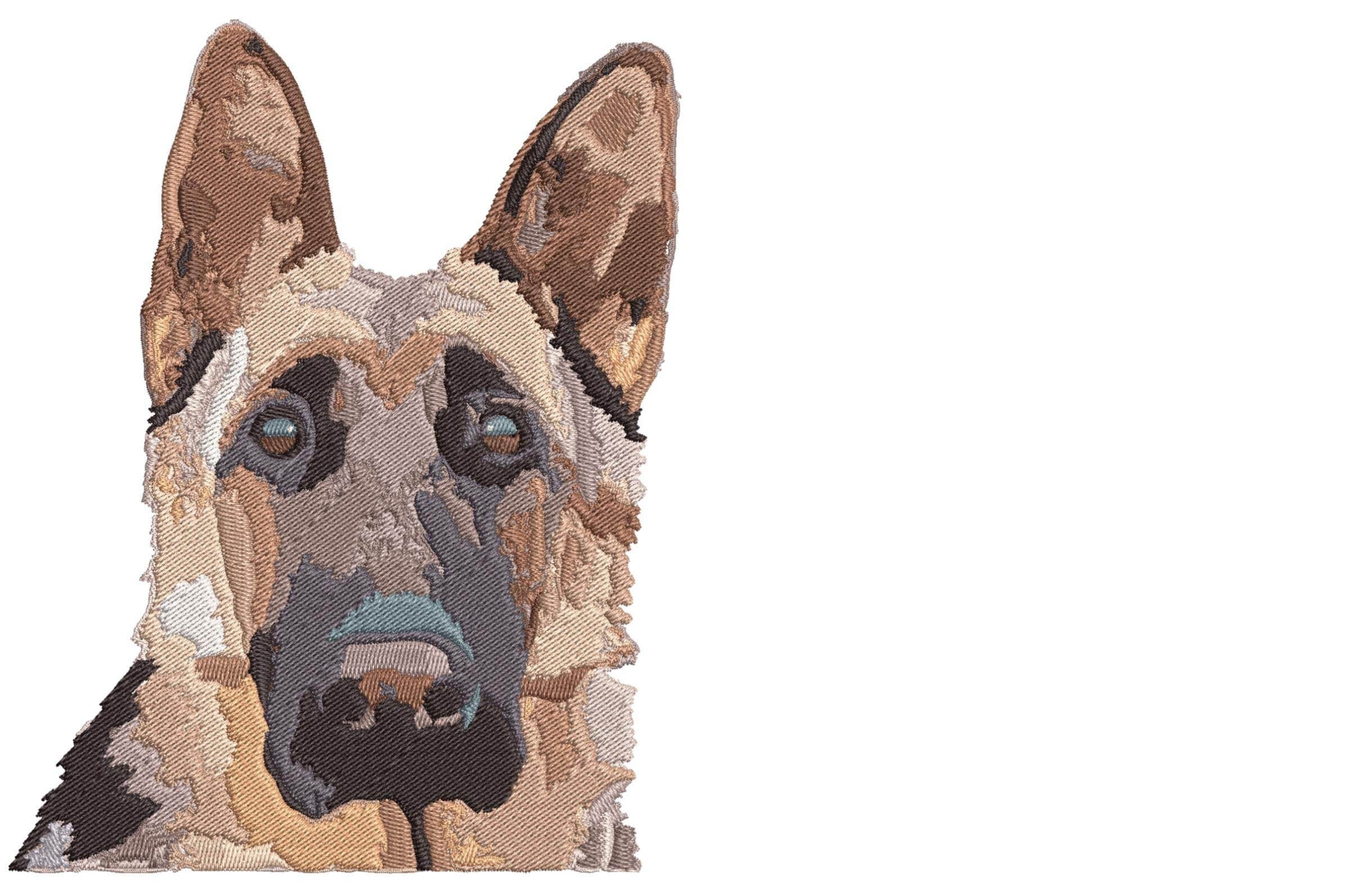 German Shepherd Dog Embroidery Machine Design PES HUS DST Jef - Etsy