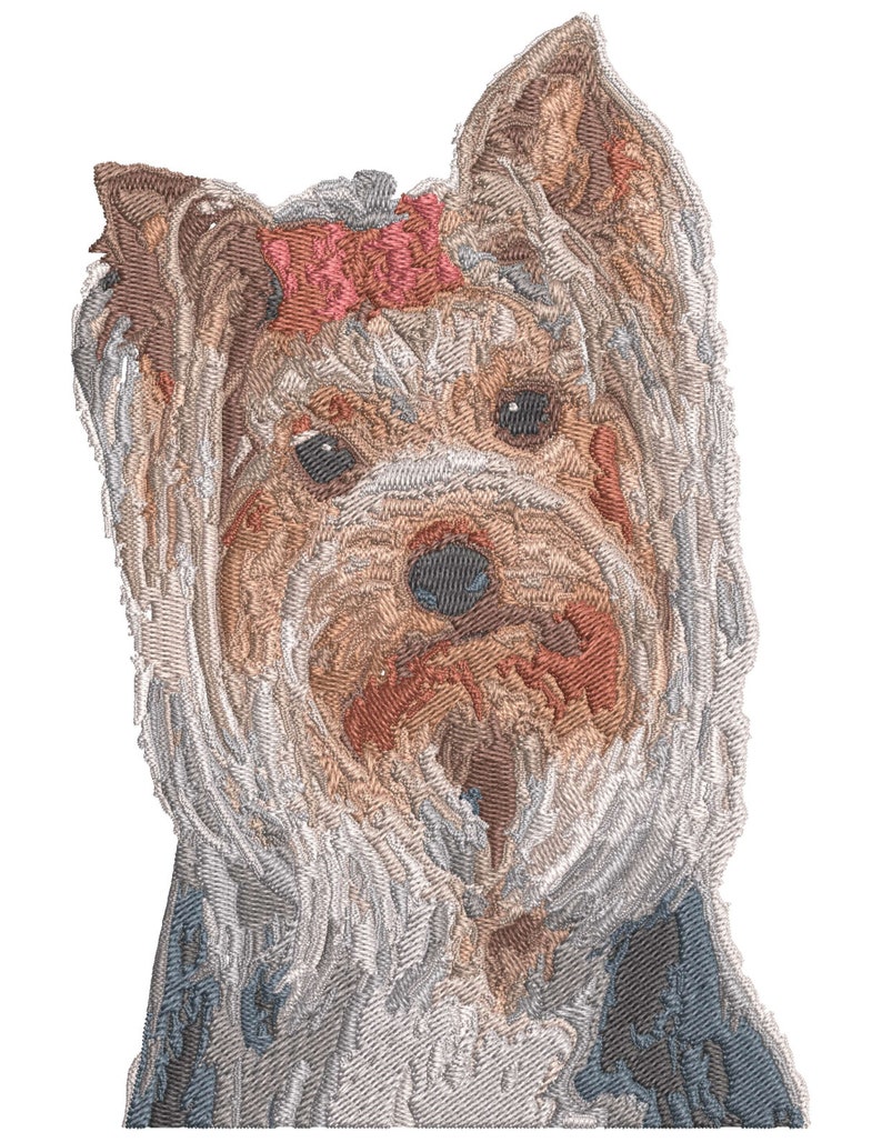 Cute Yorkie Puppy Dog Embroidery Machine Design PES HUS DST - Etsy