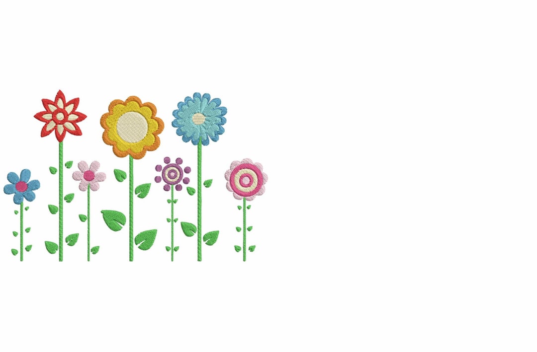 Summer Flowers Embroidery Machine Design PES DST HUS Jef Exp Xxx Vp3 - Etsy
