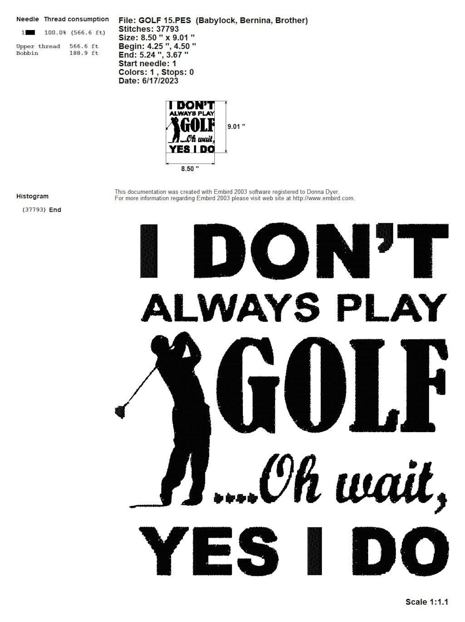 Golf Quotes Embroidery Machine Design PES JEF HUS Dst Exp Vp3 - Etsy