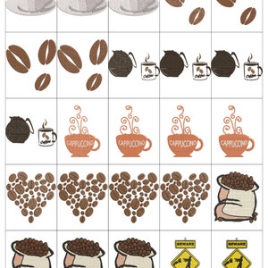 Coffee Shop Embroidery Machine Design PES JEF HUS Dst Exp Vp3 Xxx - Etsy