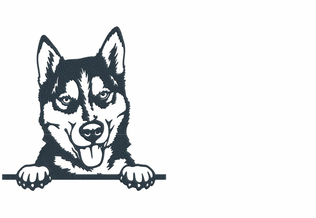 PEEKING HUSKY Embroidery Machine Design PES Hus Jef Exp Dst Xxx Vp3 - Etsy