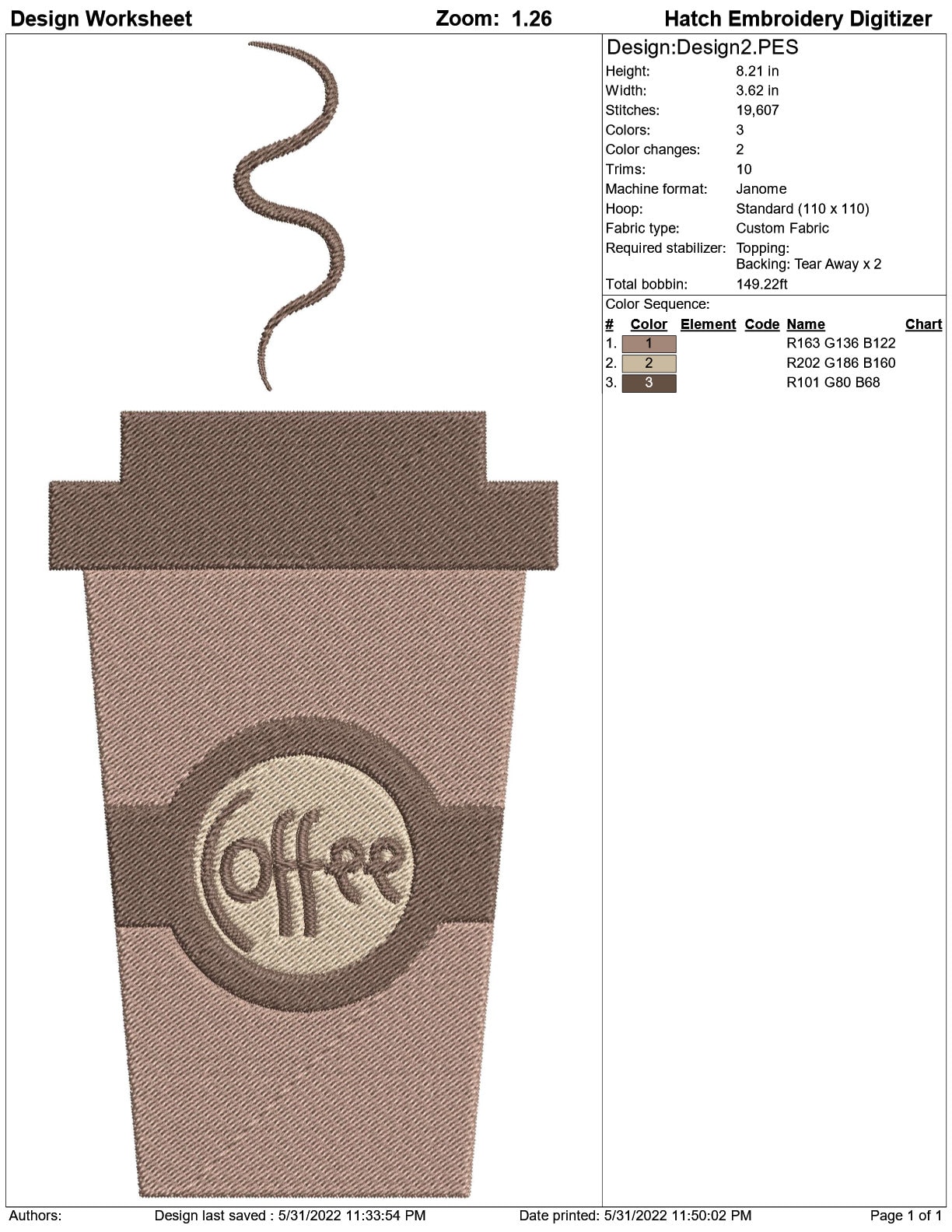 Coffee Shop Embroidery Machine Design PES JEF HUS Dst Exp Vp3 - Etsy