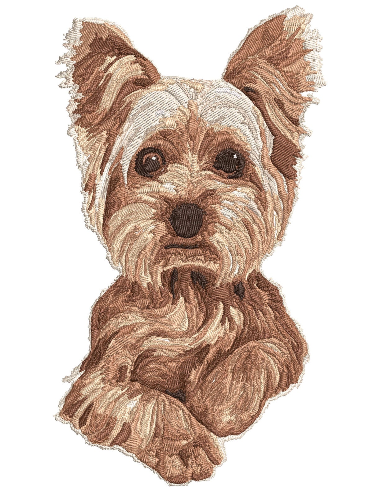Cute Yorkie Puppy Dog Embroidery Machine Design PES HUS DST Jef Exp Vp3 ...