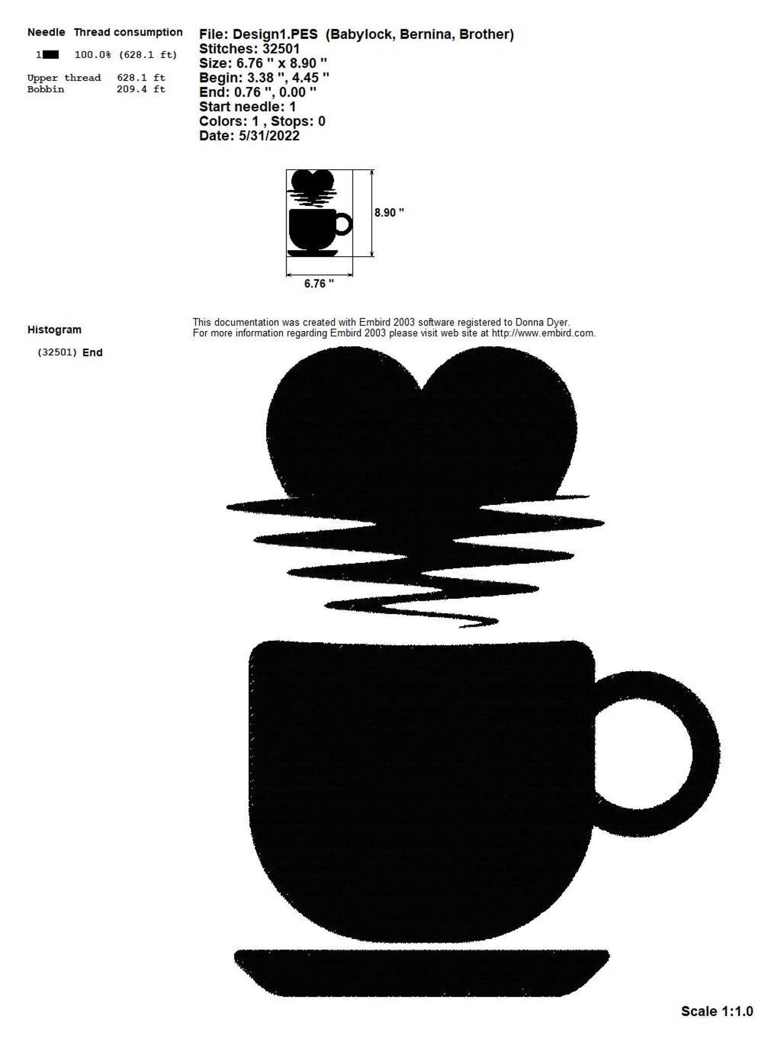Coffee Shop Embroidery Machine Design PES JEF HUS Dst Exp Vp3 - Etsy