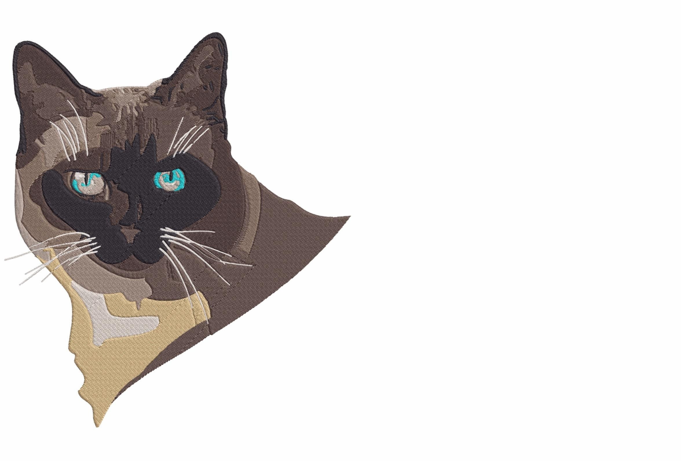 SIAMESE CAT Embroidery Machine Design PES Hus Dst Jef Exp Vp3 - Etsy