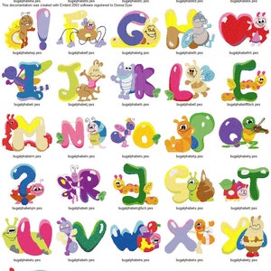 10 DIFFERENT CHARACTER ALPHABET Sets Embroidery Machine Design Pes - Etsy