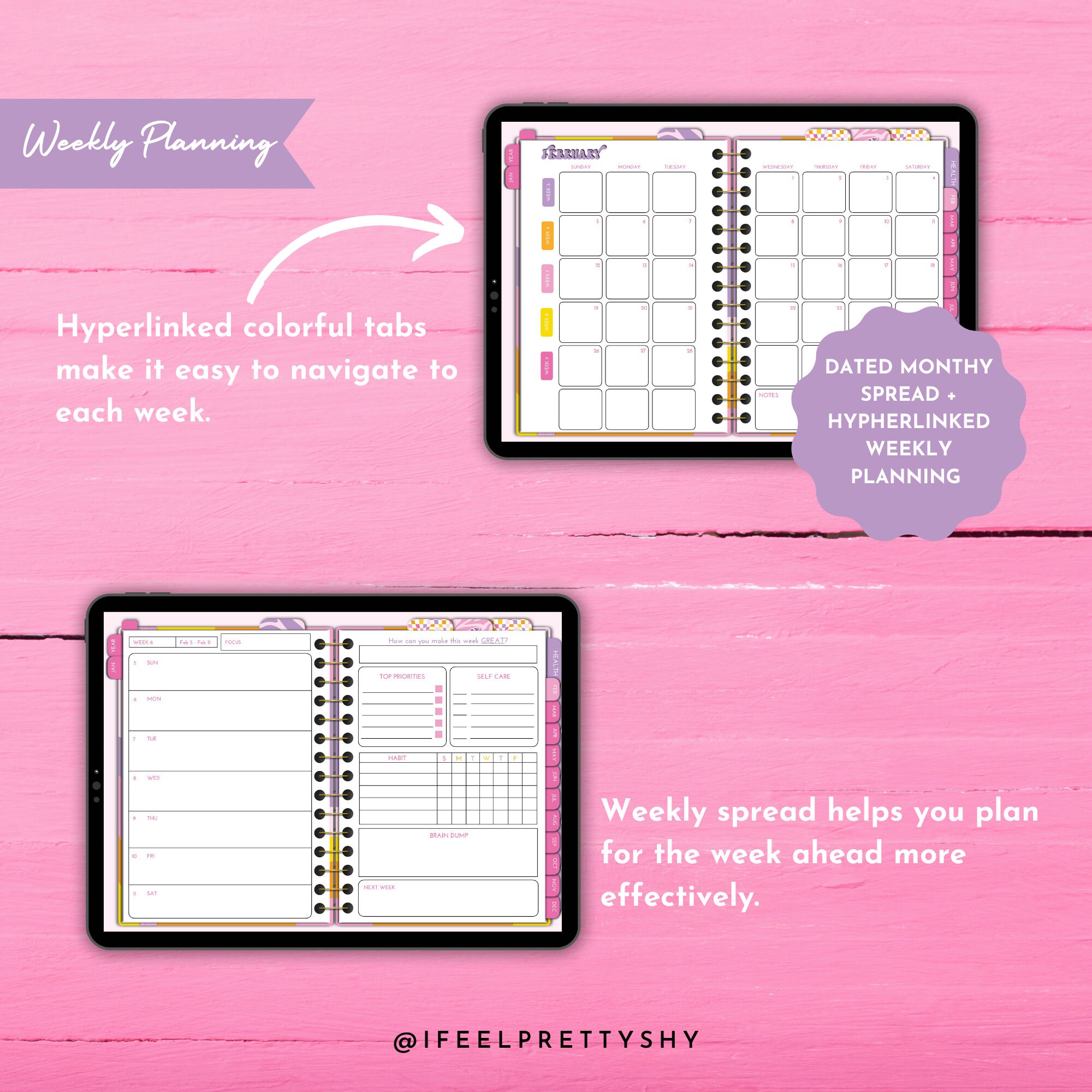 Life Digital Planner Retro Planner Goodnotes Noteshelf - Etsy