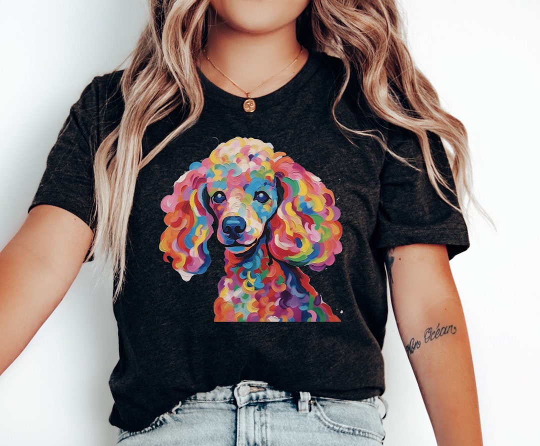 Vibrant Watercolor Poodle Shirt | Poodle Lover | Poodle Tshirt | Poodle ...