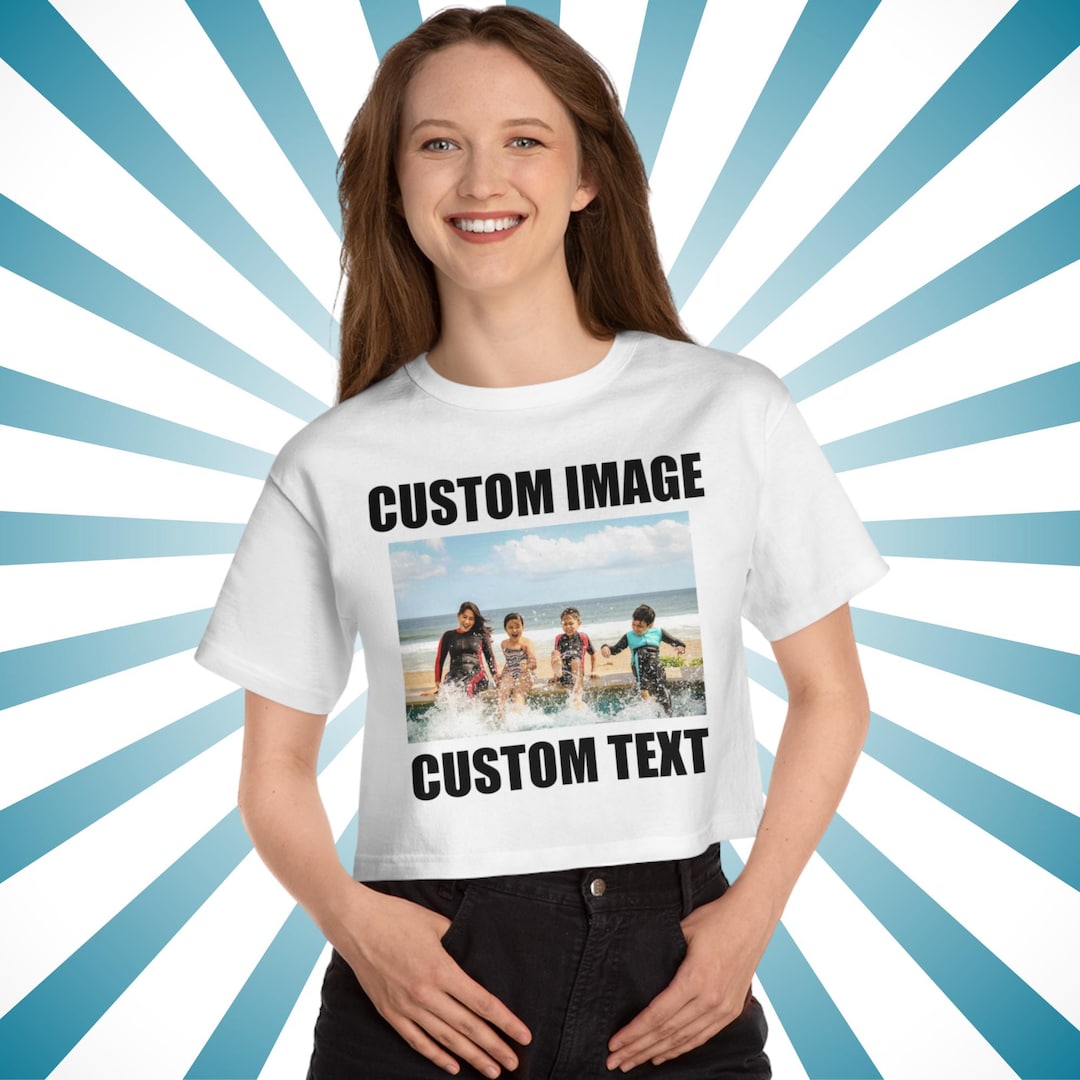 Custom Personalized Crop Top, Champion Brand Custom Crop Shirt, Pride ...