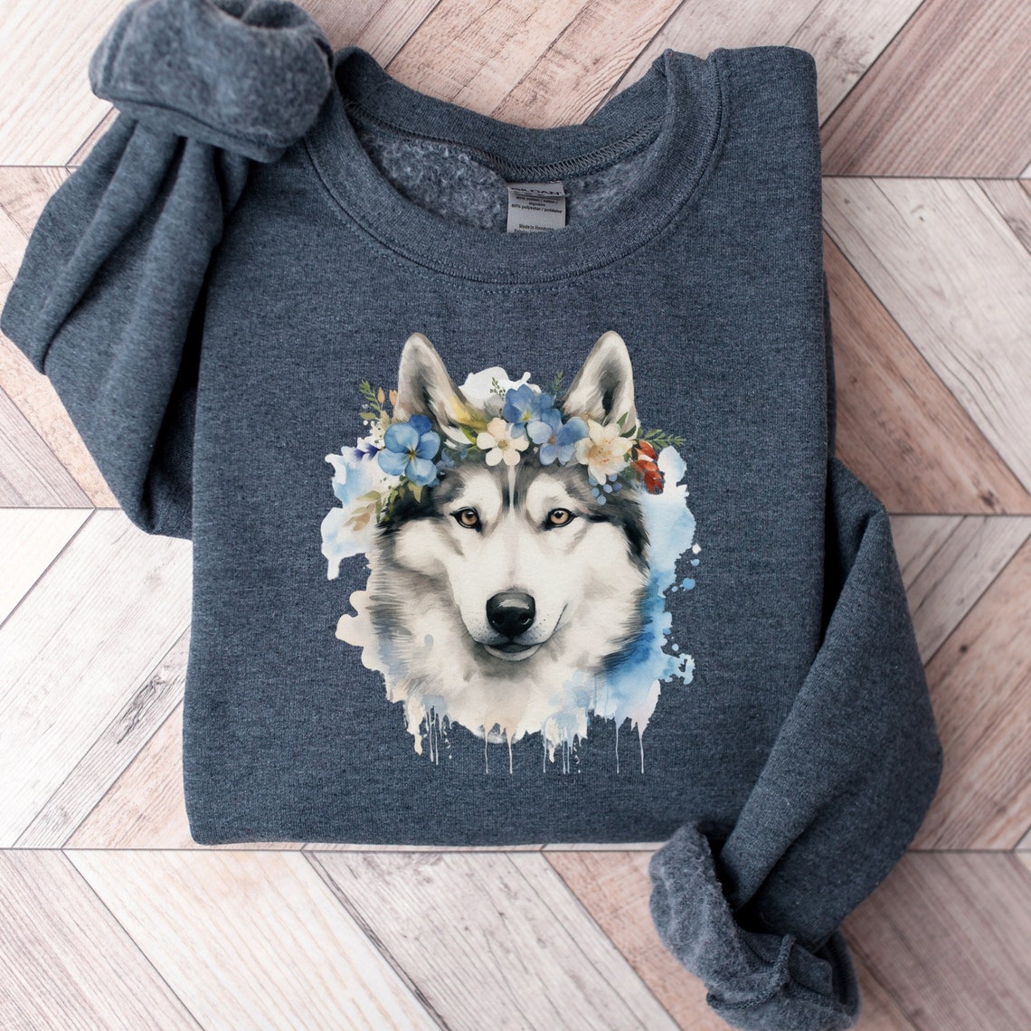 Boho Husky Sweatshirt | Husky Mom Gift | Husky Sweater | Dog Crewneck ...