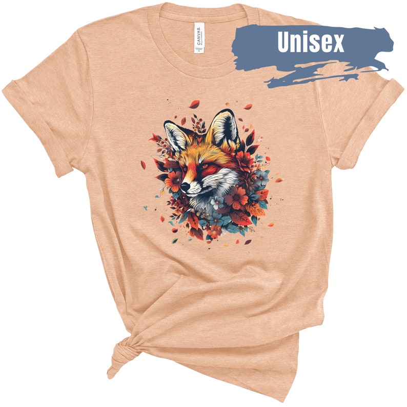 Colorful Cute Red Fox Shirt | Animal Lovers T Shirt for Women | Shirt ...