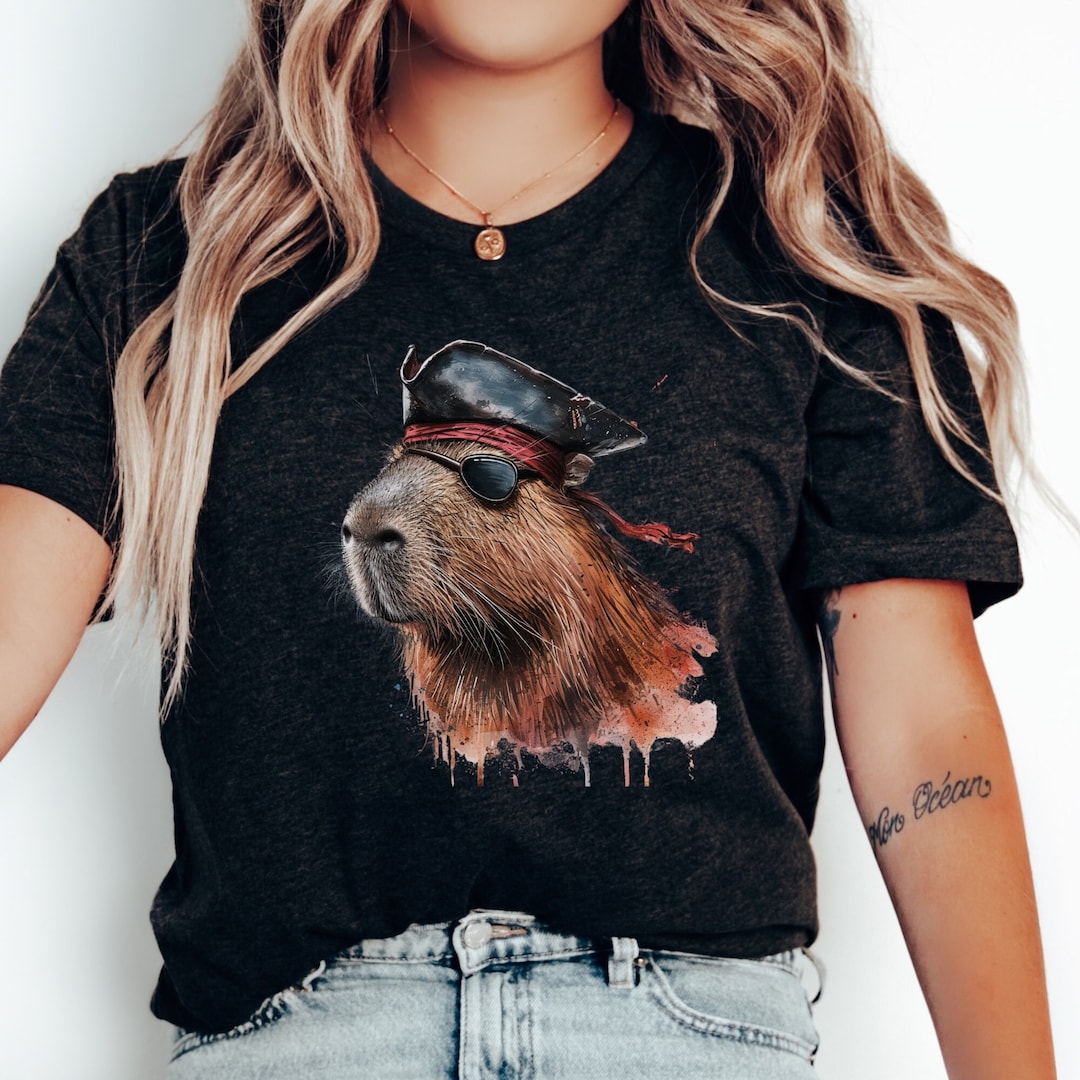 Funny Capybara Pirate Shirt | Capybara Lover Gift | Animal Lover Tee ...