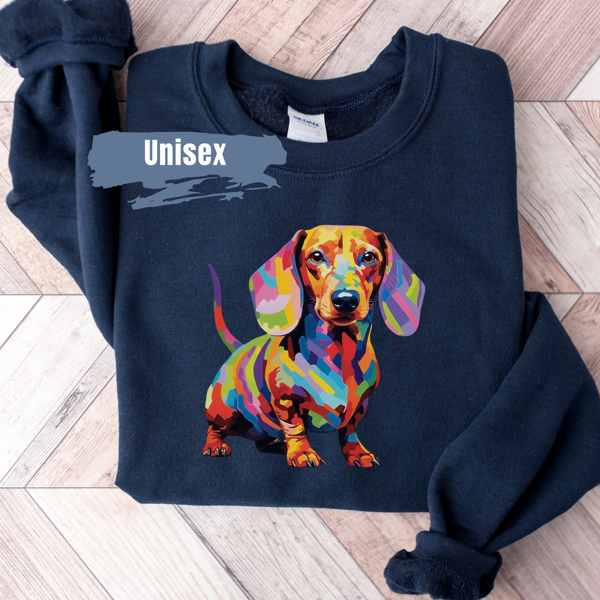 Wiener Dog Vibrant Color Sweatshirt | Dachshund Gift | Dog Mom ...