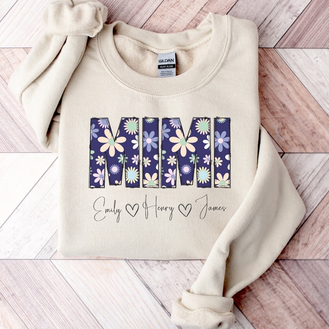 Personalized Mimi Sweatshirt With Names | Mimi Sweater | Grandma ...