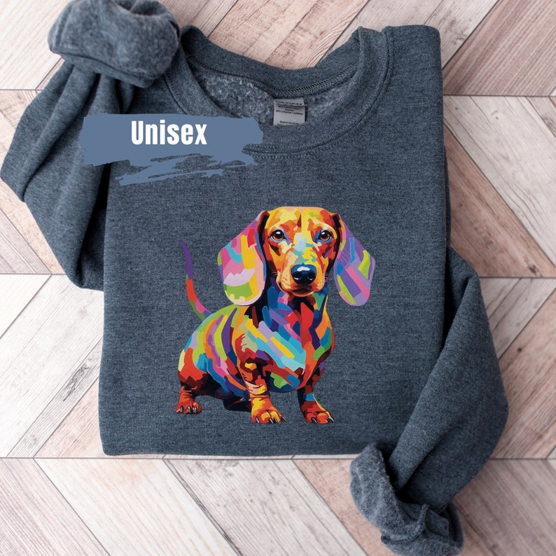 Wiener Dog Vibrant Color Sweatshirt | Dachshund Gift | Dog Mom ...