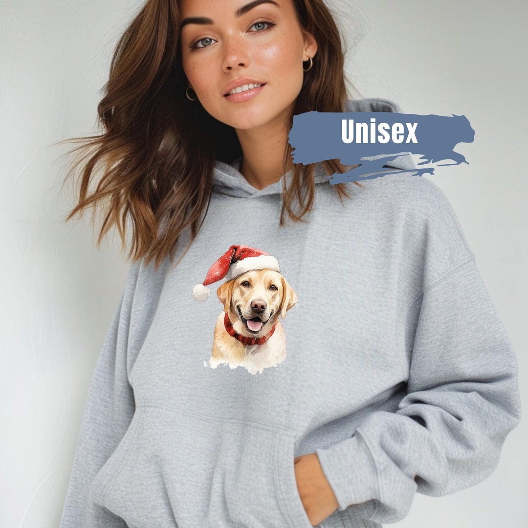 Yellow Lab Santa Hat Hoodie | Labrador Retriever Christmas Hooded ...