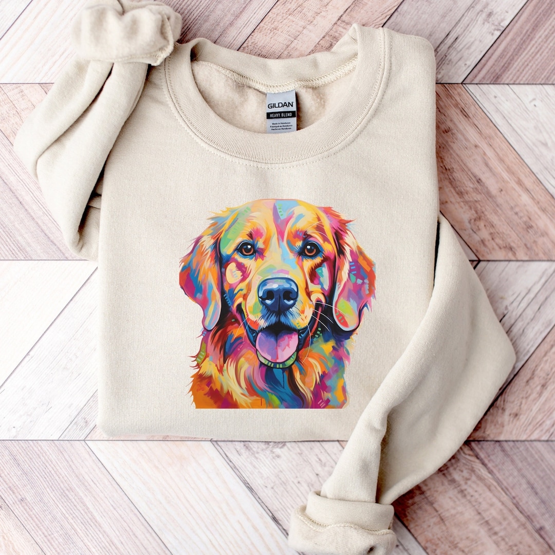 Golden Retriever Colorful Sweatshirt | Dog Lover Gift | Dog Mom ...