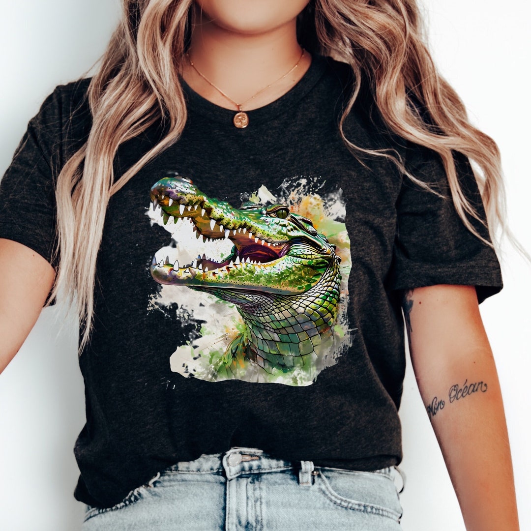 Crocodile Vibrant Color Shirt | Crocodile Tee | Crocodile Lovers Gifts ...