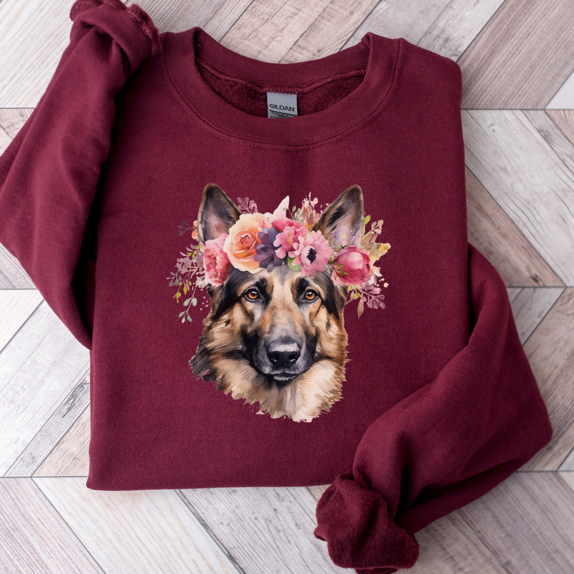 Boho German Shepherd Sweatshirt | German Shepherd Gift | German ...