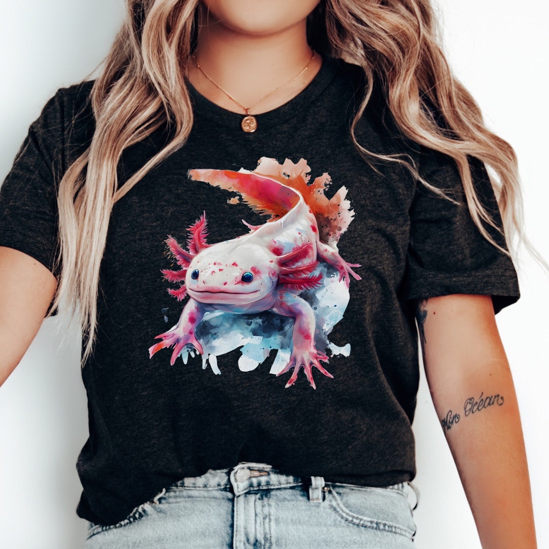 Axolotl Vibrant Color Shirt | Cute Axolotl Shirt | Axolotl Lover Gift ...