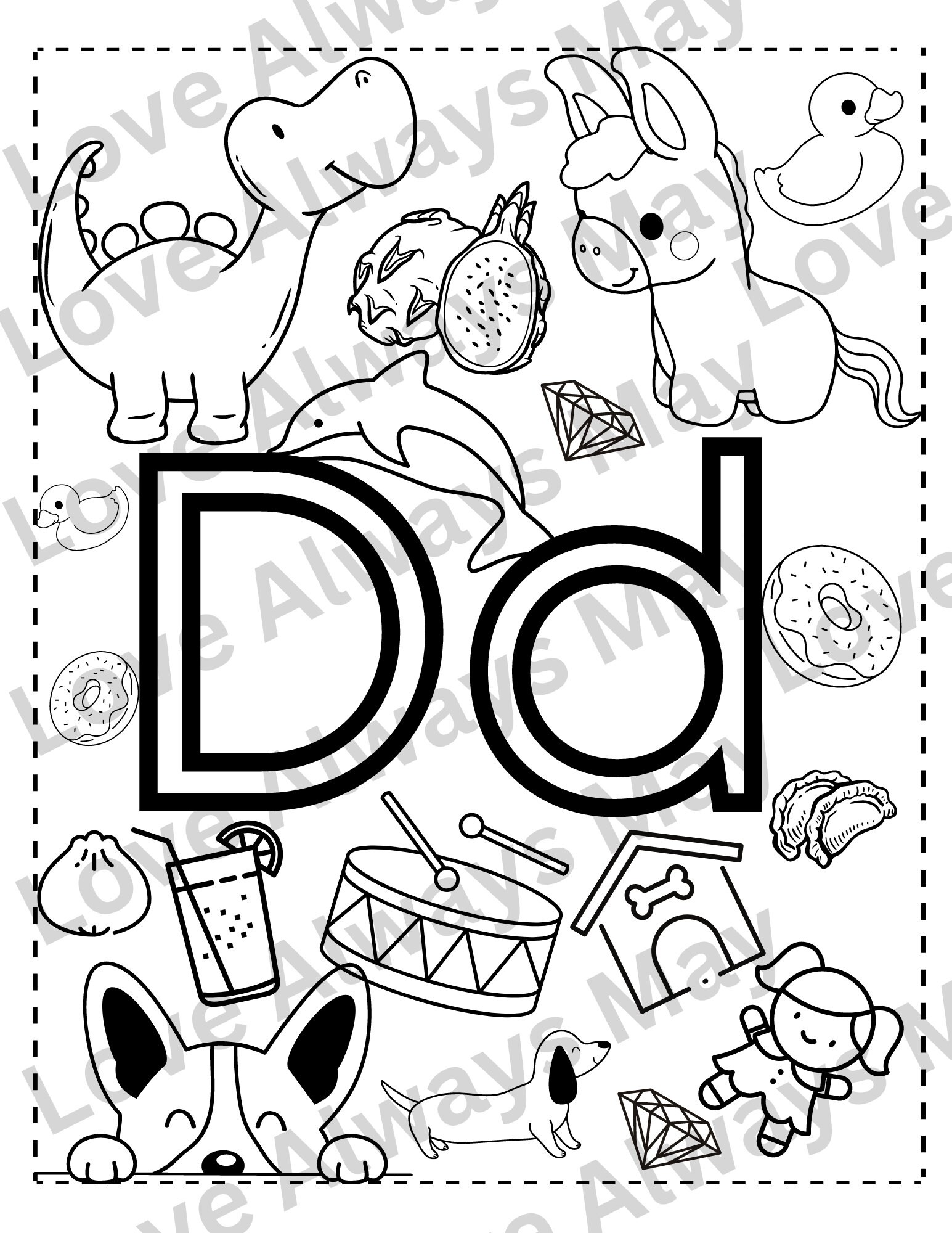 26 Printable Alphabet Coloring Pages for Kids: Preschool - Etsy