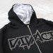 White Hood Rhinestone Satin Lined Black Hoodie V2 for Curly Hair and ...