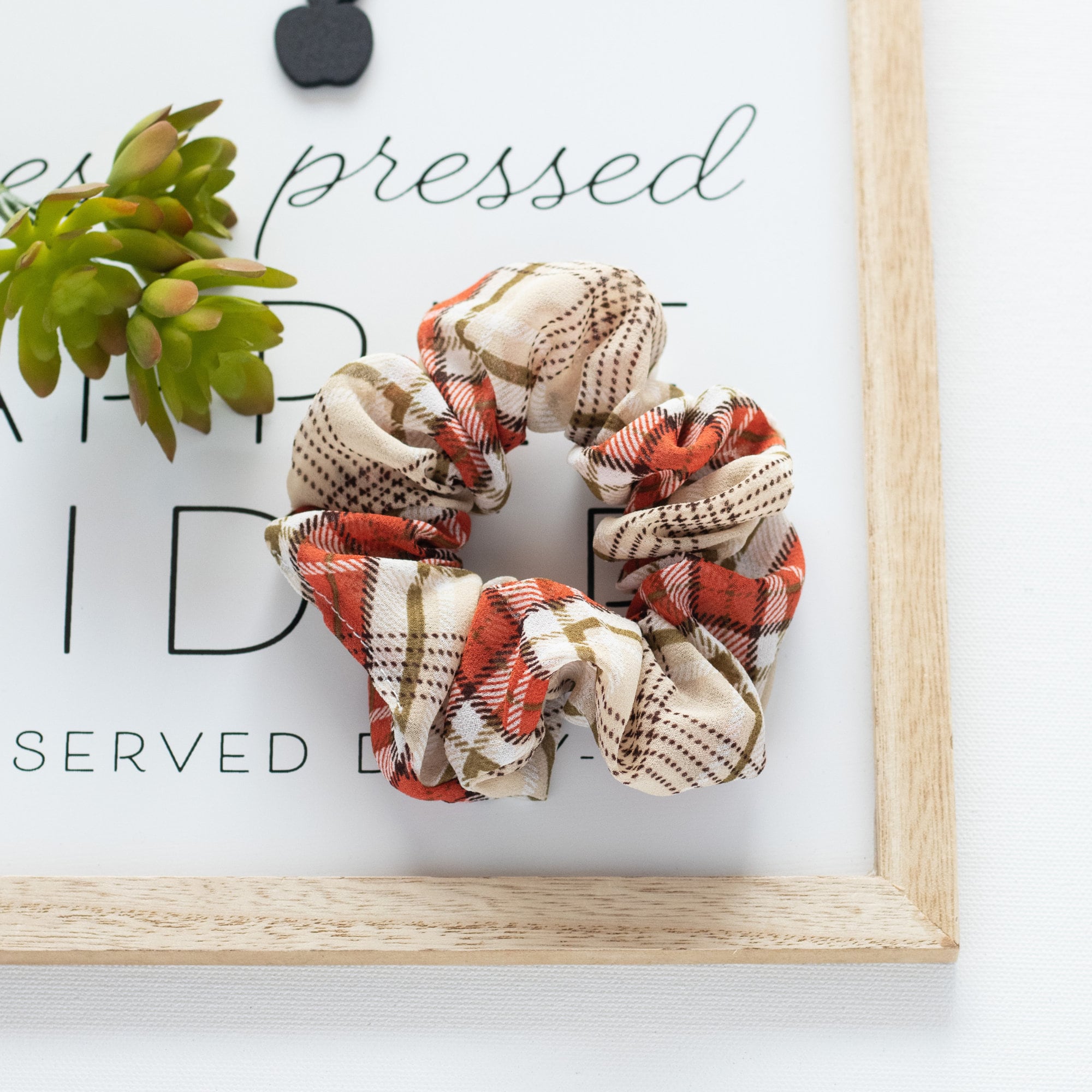 Classic Plaid Scrunchie Stylish Hair Accessory for Any Occasion 7 ...