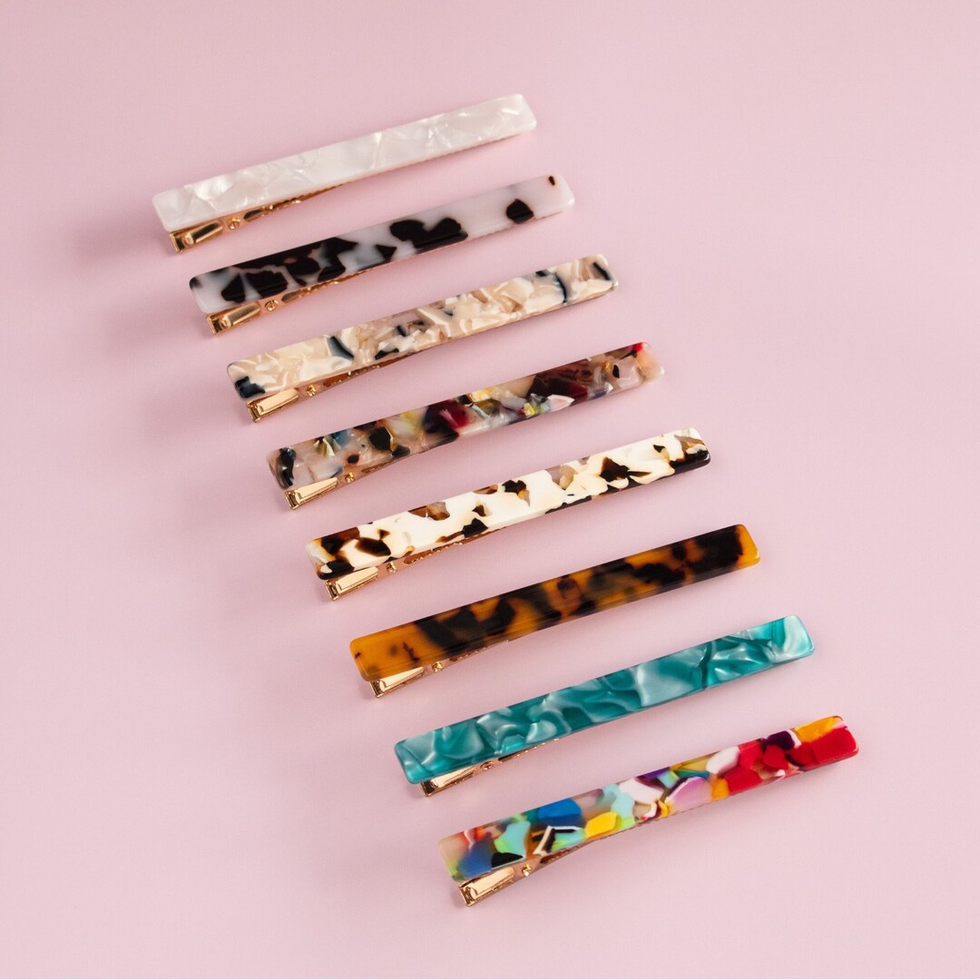 Elegant Marble Acrylic Hair Clip for Girls Minimalist Tortoise Shell ...
