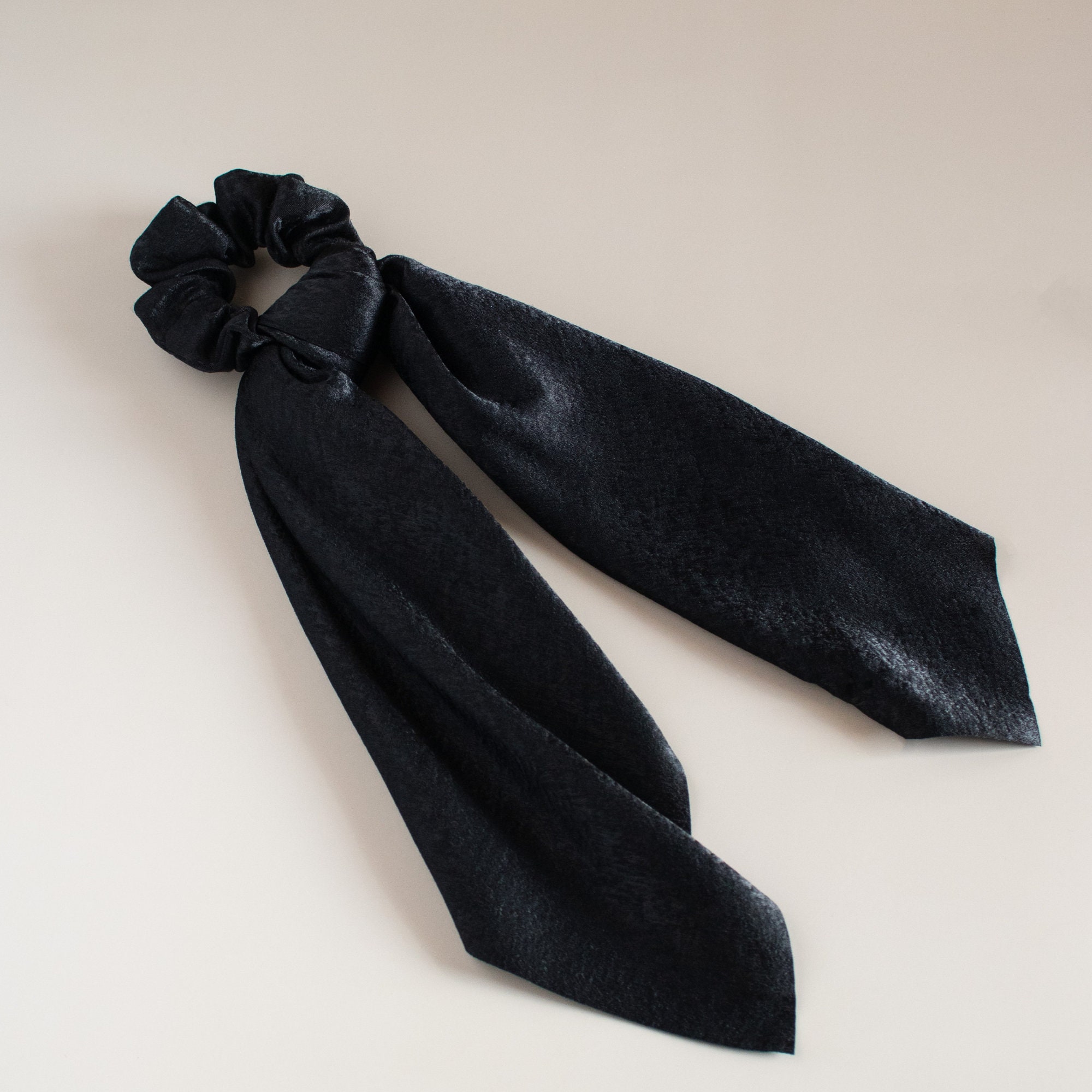 Elegant Ribbon Long-tail Hair Scrunchie Solid Color Scarf Scrunchie - Etsy